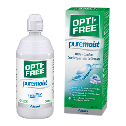 Lens Care - OptiFree PureMoist ALCON 300ml Opti-Free & Case (EverMoist ...